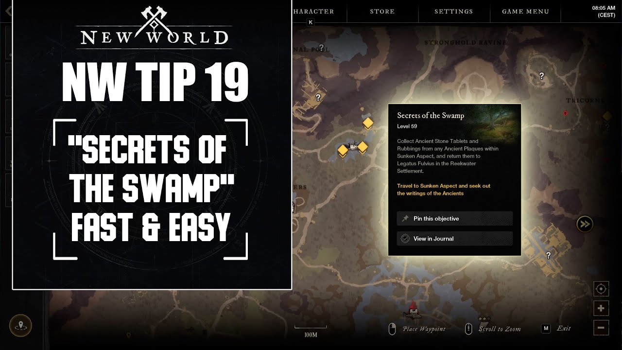How to easily do quest "Secrets of the Swamp" solo in New World - YouTube