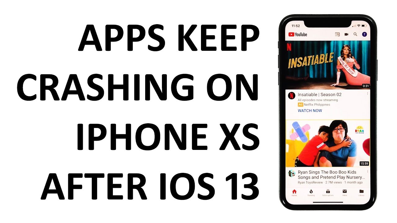 Apps constantly crashing on Apple iPhone XS after iOS 13 - YouTube