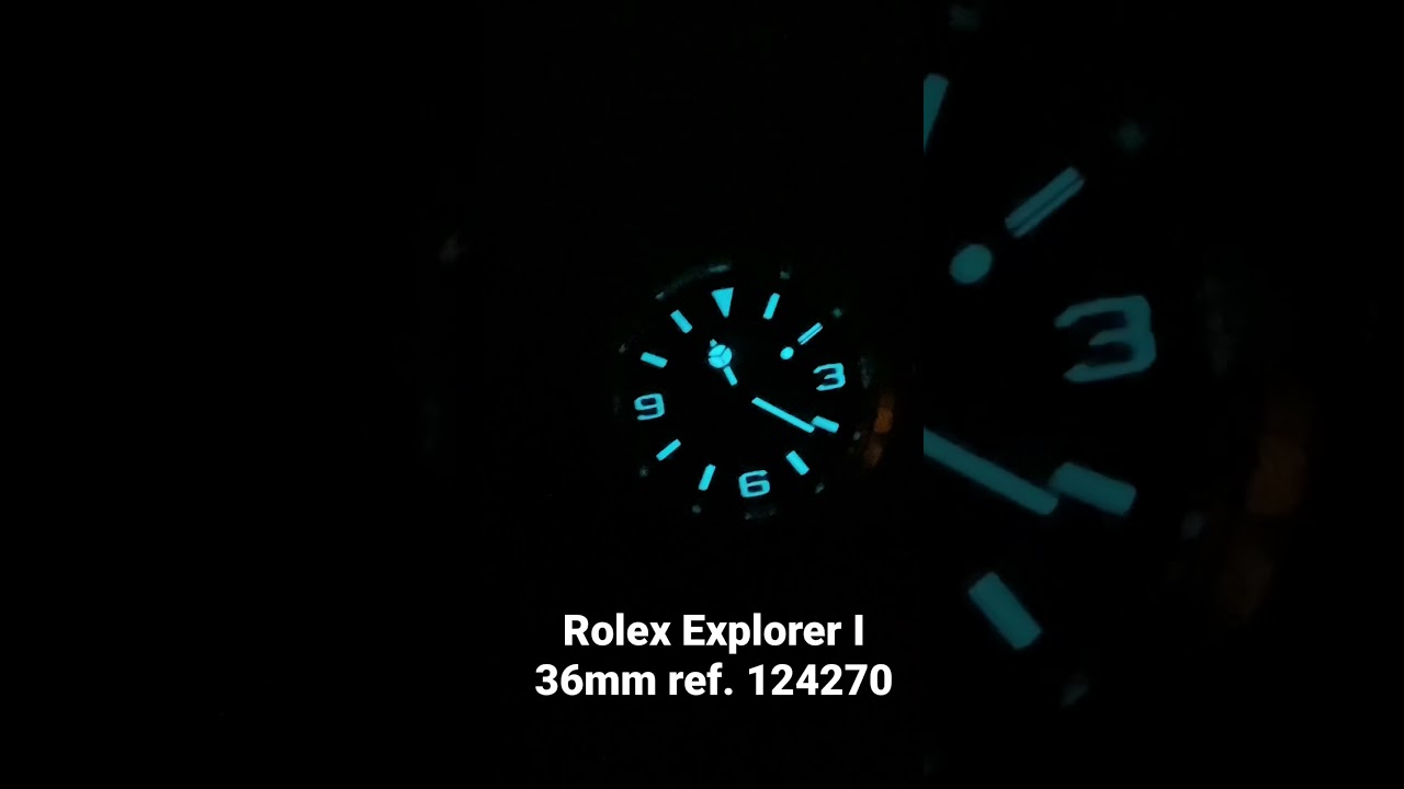 Lume Shot of the NEW Rolex Explorer I Reference 124270 - YouTube
