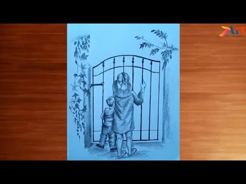 Children's Day special drawing | Brother and Sister easy pencil sketch ...