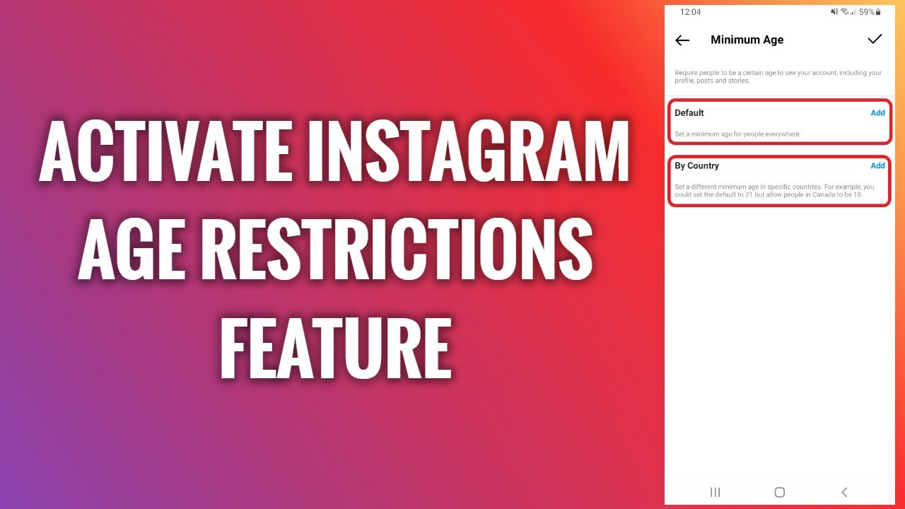 How To Activate Instagram Age Restrictions Feature - YouTube