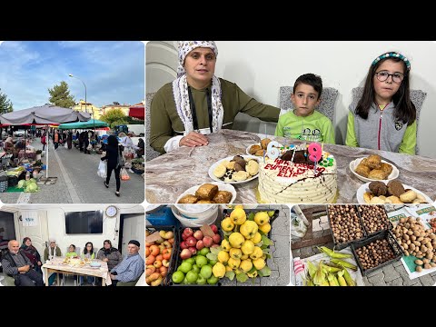 Güler ve çocuklarla salı pazarı alışverişi Doğum günü 🎁 🎂🎂