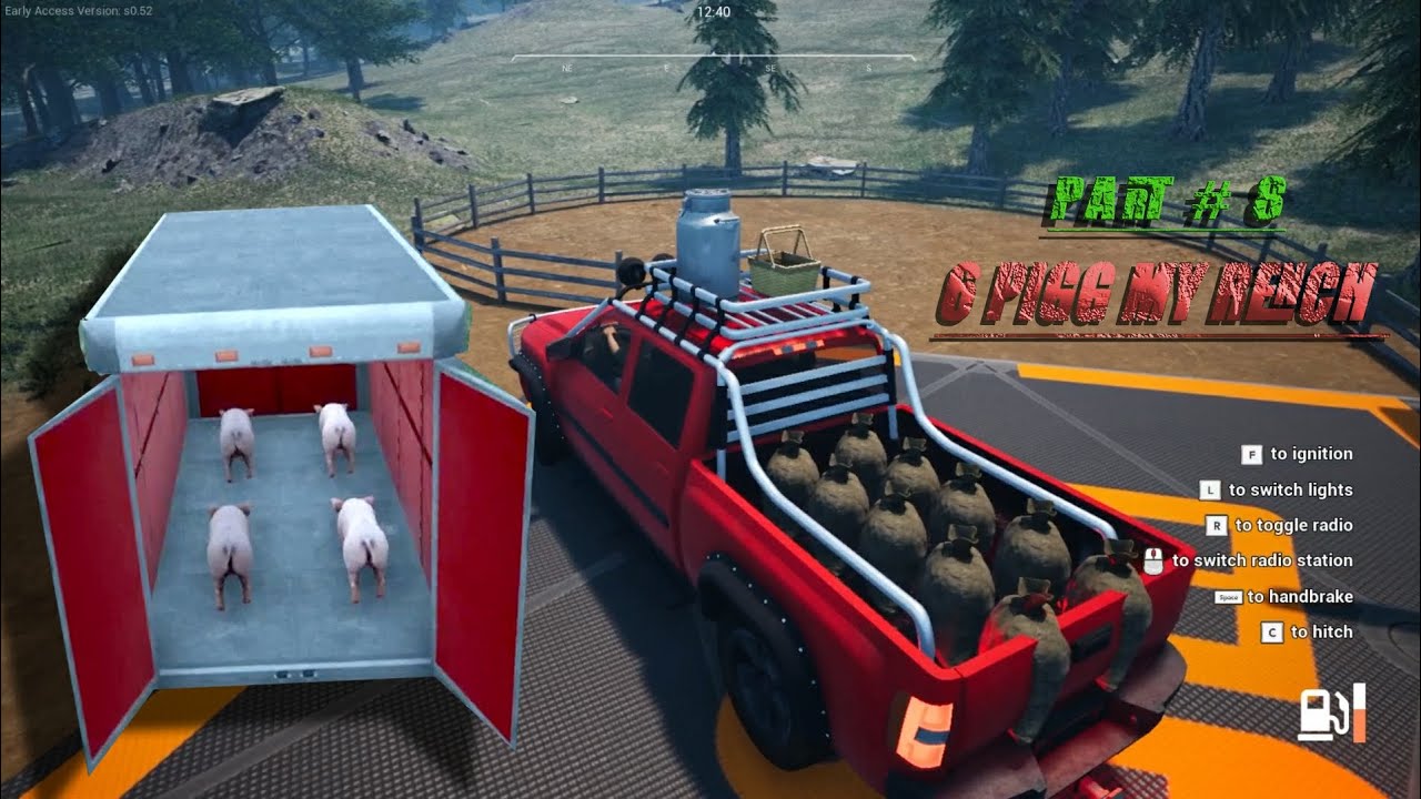 ranch simulator # part 8 / new pig in may ranch - YouTube