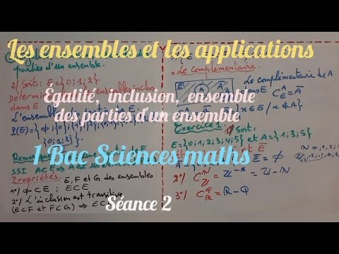 les ensembles et les applications. séance 2. Sciences Maths - YouTube