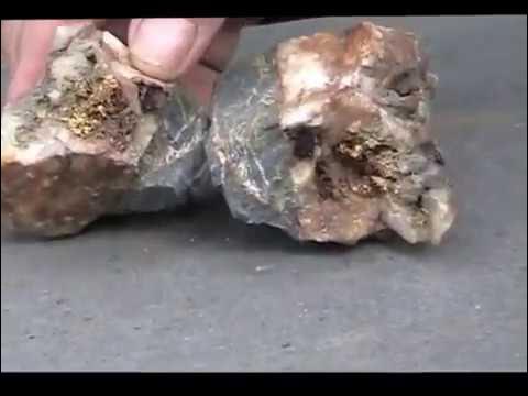 Creek and tailing pile gold - YouTube