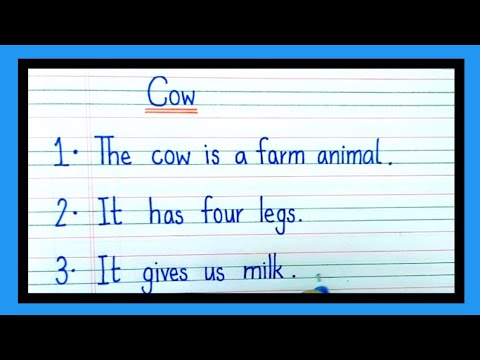 10 Lines On Cow In English | Cow Essay In English 10 lines writing ...