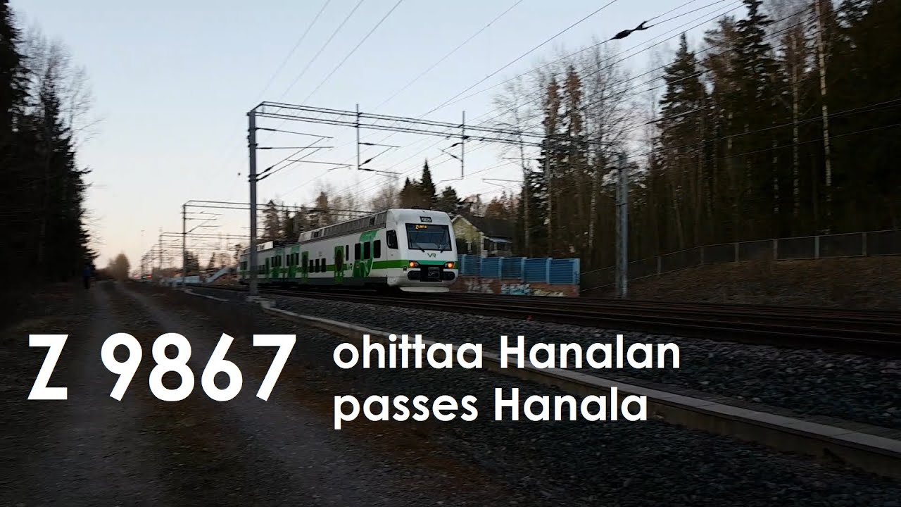 Z-juna 9867 ohittaa Hanalan | Z train 9867 passes Hanala - YouTube