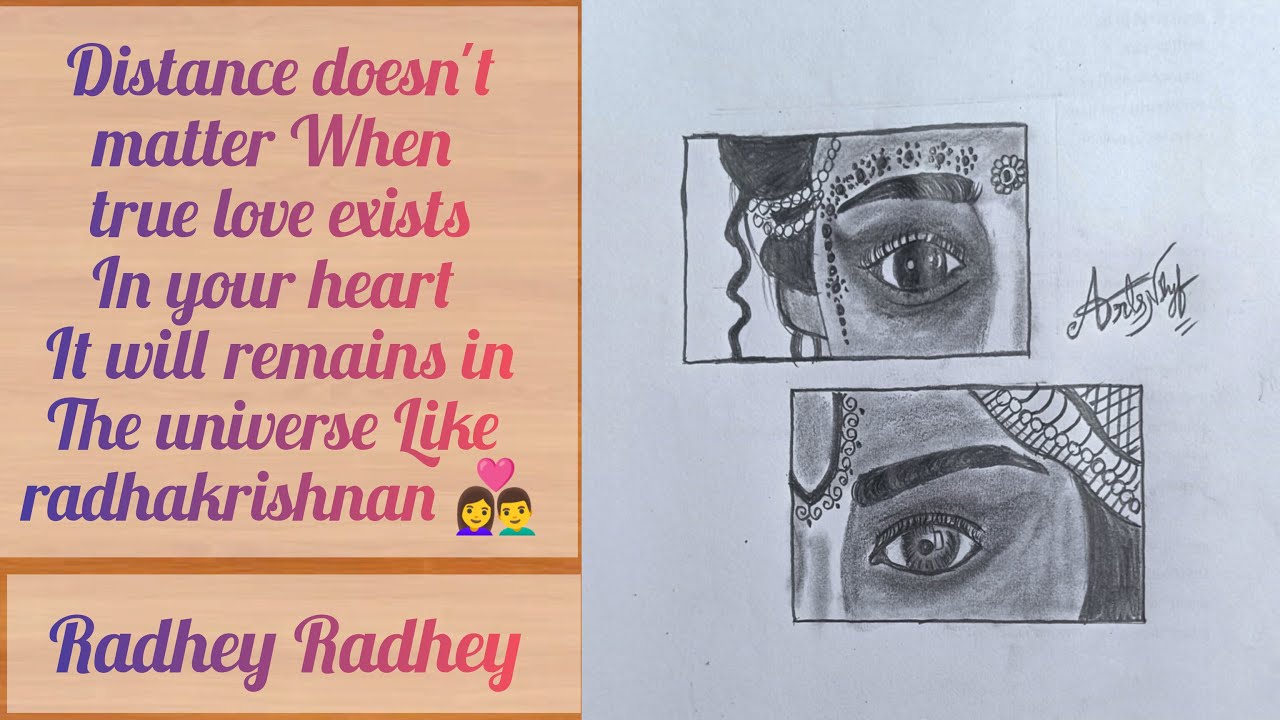 How to draw a Radha krishna drawing | radhakrishna eye drawing # ...