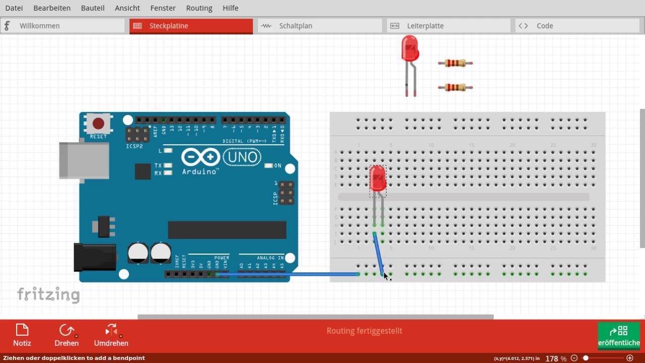 Wie kann ich LEDs an den digitalen Pin des Arduino anschließen? - YouTube