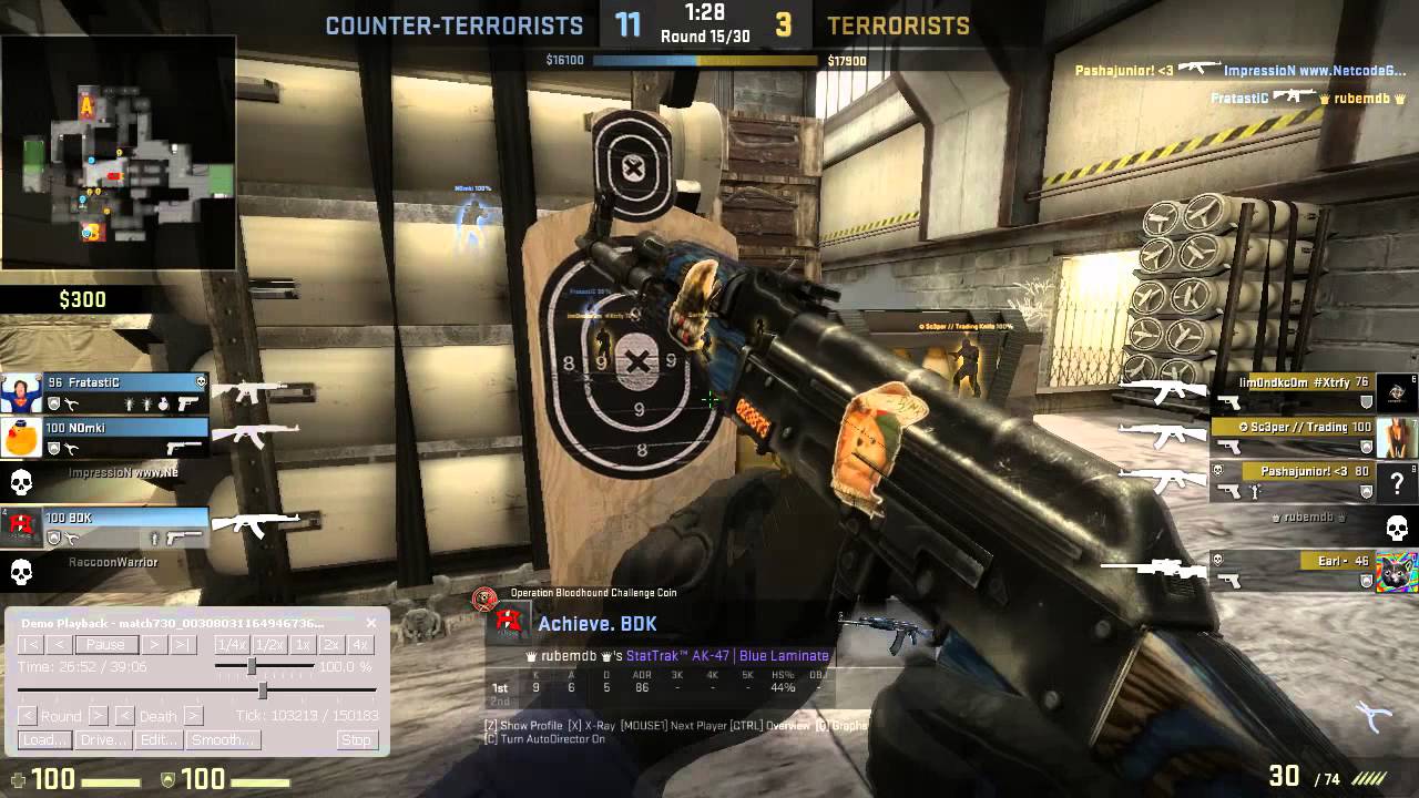CS:GO Demo Review - Improve counter strafe for aiming - YouTube