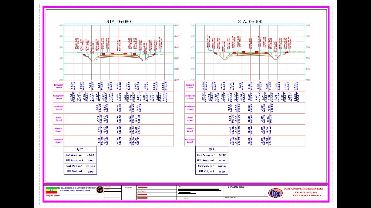 Civil 3D: Multiple Cross section view and cross-section plot plot part ...