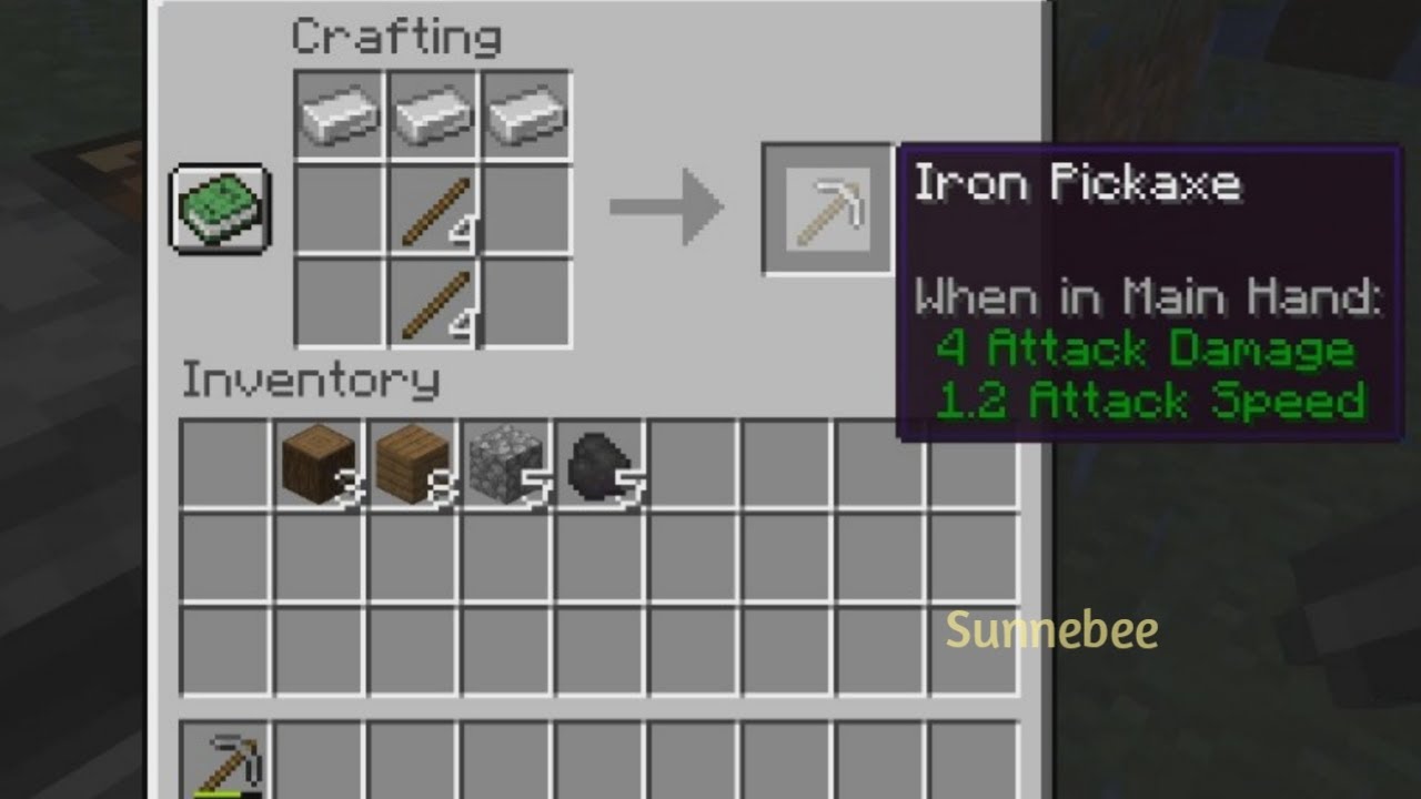 #minecraft #tutorial How To Make Iron PickAxe in Minecraft - YouTube