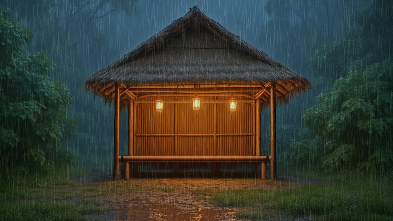 Gentle Rain on a Wood Hut – Soothing Night Ambience for Rest & Focus ...