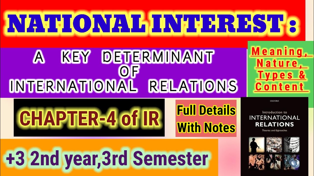 NATIONAL INTEREST: A KEY DETERMINANT OF INTERNATIONAL RELATIONS - YouTube