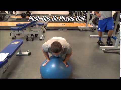 Physio Ball push ups - YouTube