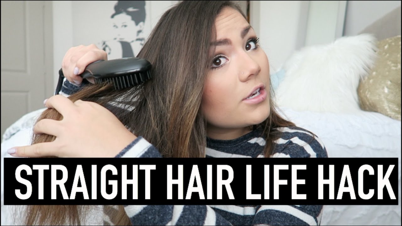 STRAIGHT HAIR LIFE HACK - YouTube