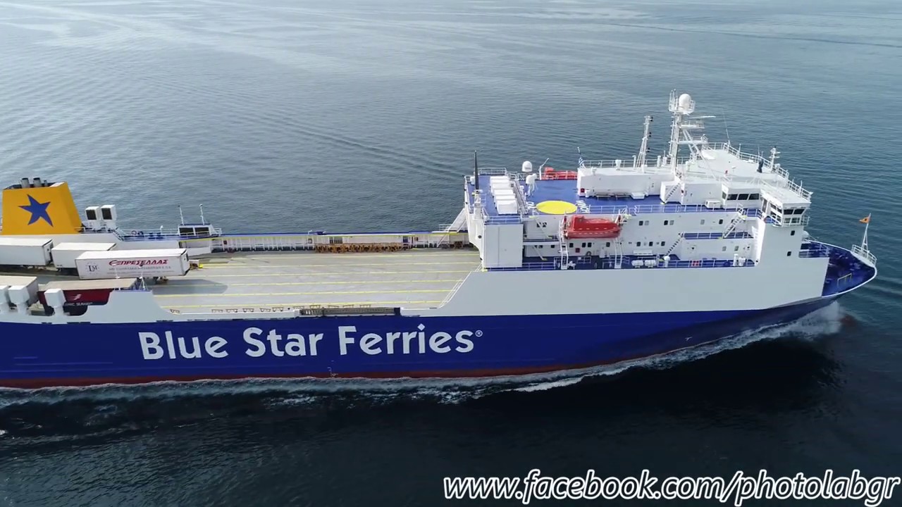 Aerial (drone) video - Blue Carrier 1 arriving at Piraeus ! - YouTube