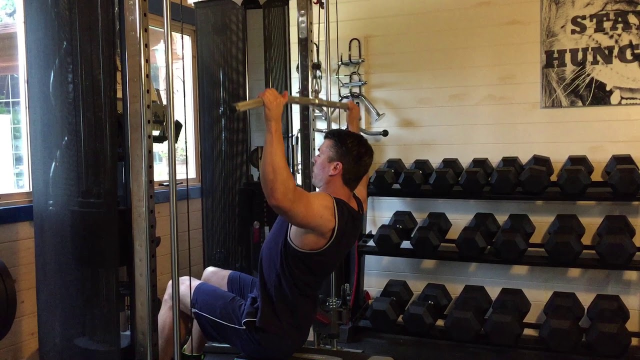 Wide grip lat pulldowns - YouTube