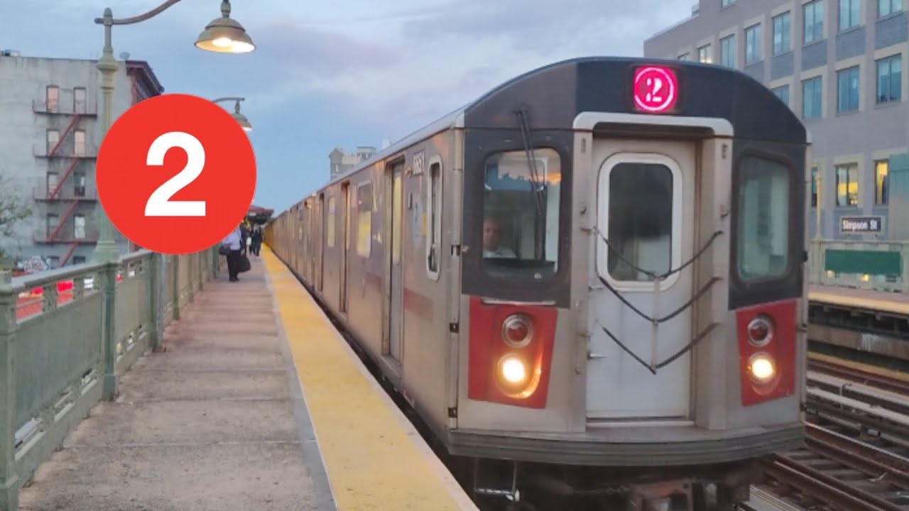 R142 Manhattan Bound (2) Train Ride From Simpson Street To 3rd Avenue ...