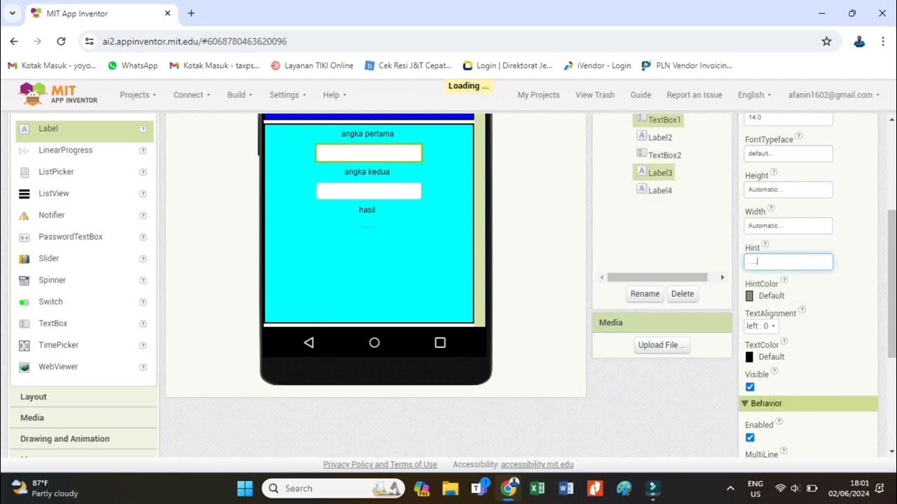 Tutorial membuat kalkulator menggunakan MIT APP INVENTOR - YouTube