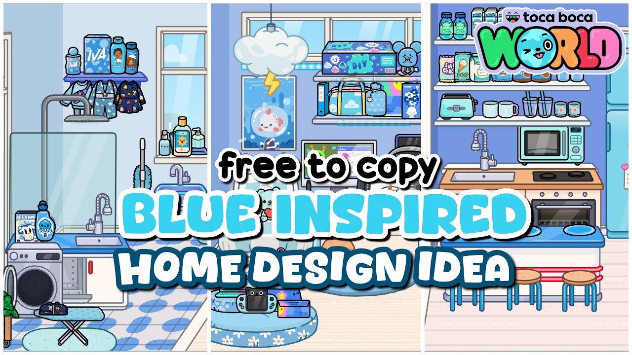 Toca Boca Builds Blue Inspired Home Design Idea💙🏠 | Toca Life World ...