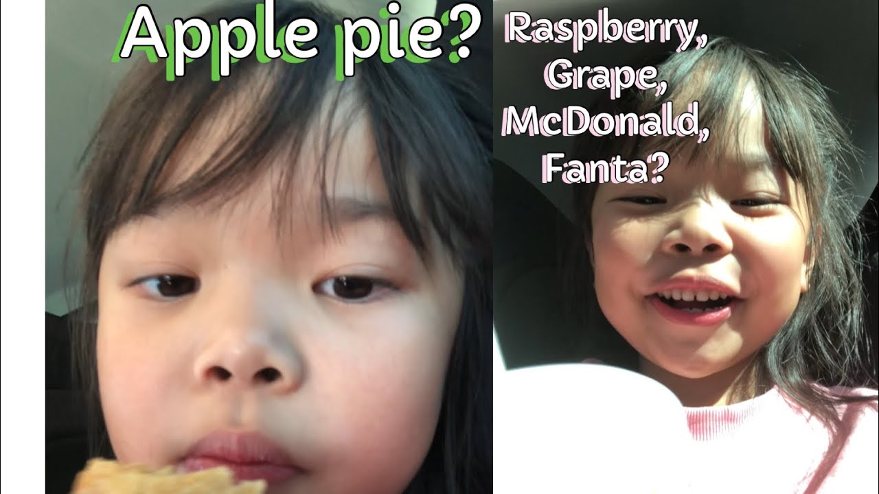 Watch me eat an, “Apple, McDonald Pie” and an, “Raspberry, Grape ...