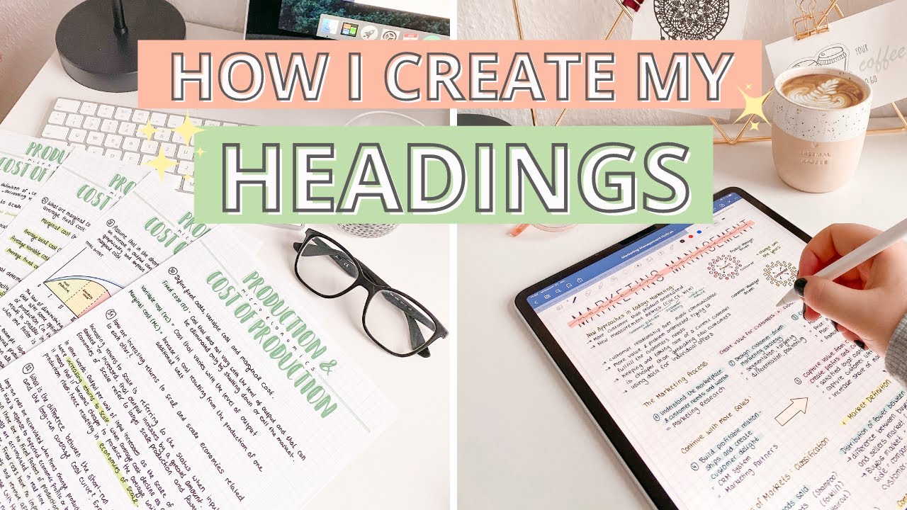 How I make my GOODNOTES HEADINGS || Antonias.Dailystudyblog - YouTube