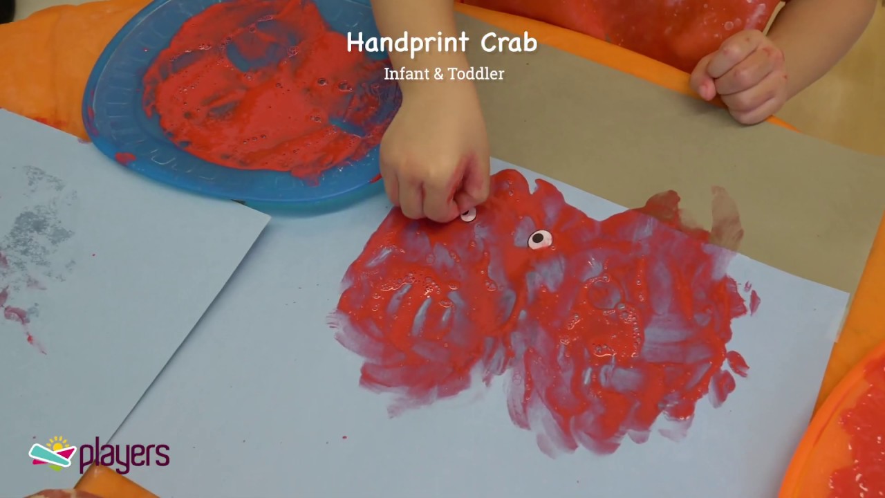 Handprint Crab Art - YouTube
