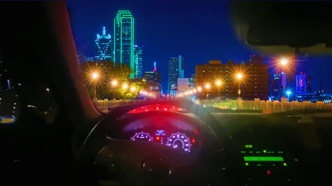 MIDNIGHT POV DRIVE DOWNTOWN DALLAS - YouTube