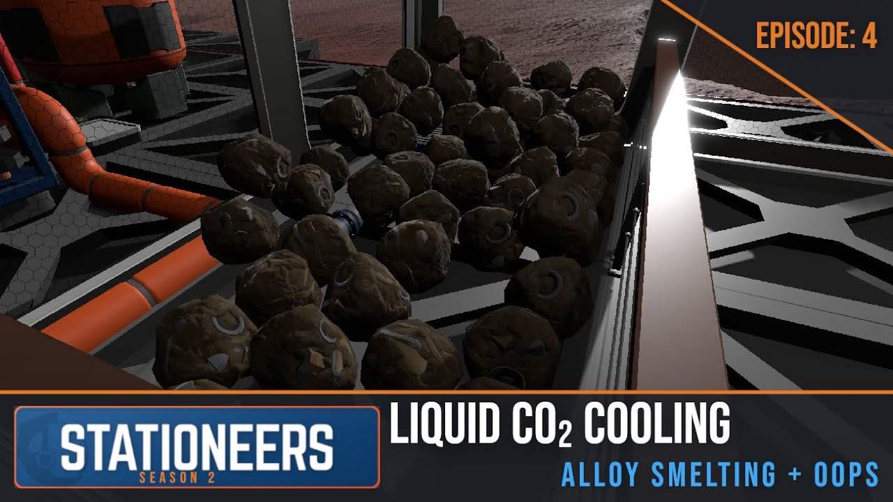 Greenhouse Cooling, Alloy Smelting & Ore Mishap | Stationeers Episode 4 ...