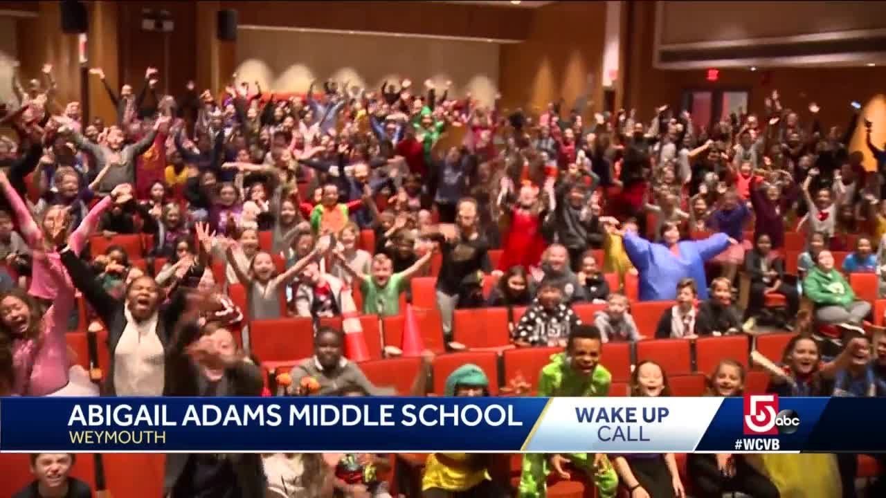 Wake Up Call from Abigail Adams Middle School - YouTube