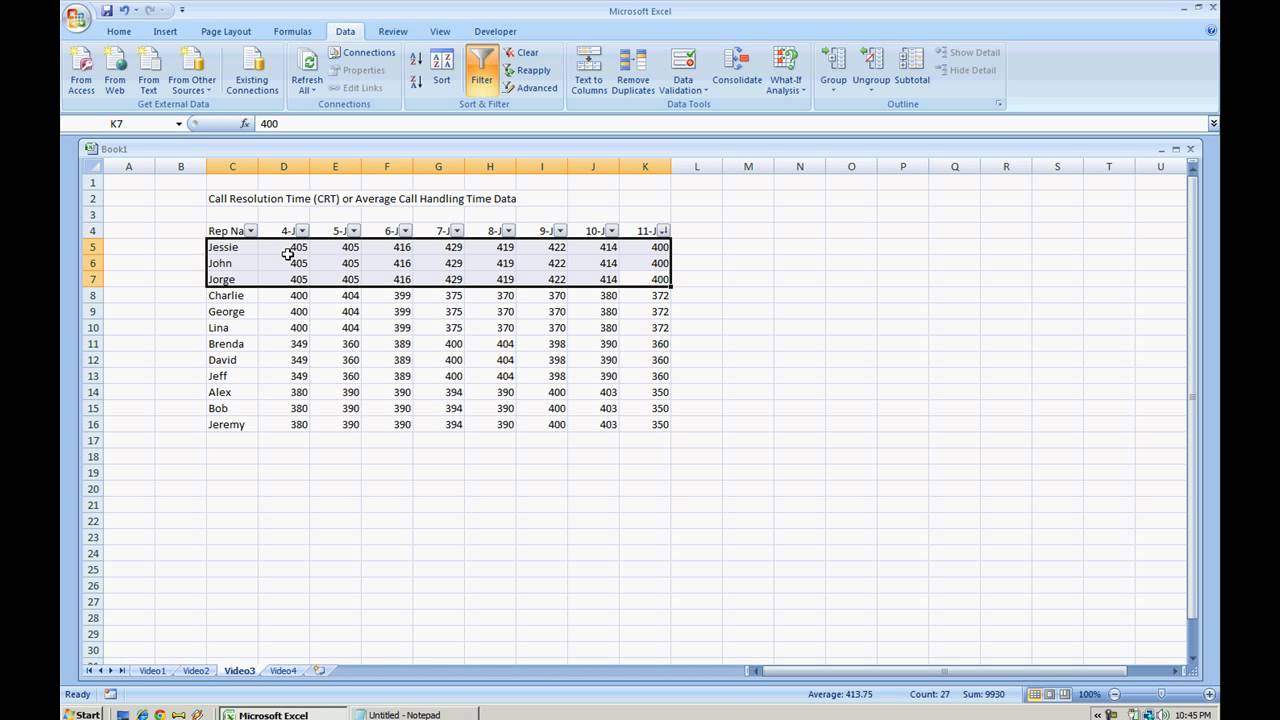 Using The Data Filter Option And Formatting A Table Excel 2007 YouTube Using The Data Filter Option And Formatting A Table Excel 2007 YouTube