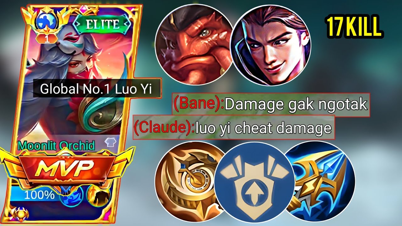 GLOBAL LUO YI BEST ONE HIT BUILD IN SOLO RANK 2023 | LUO YI BEST BUILD ...
