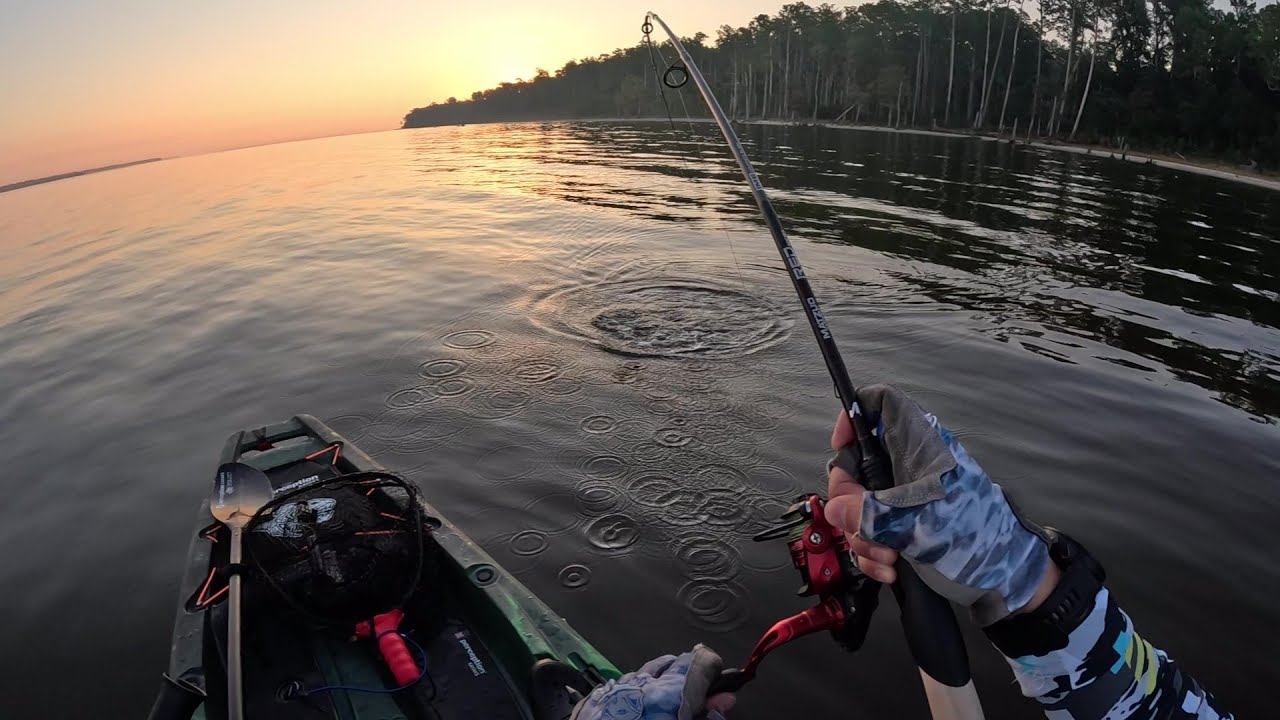 TROUT FISHING-NEUSE RIVER-KAYAK - YouTube