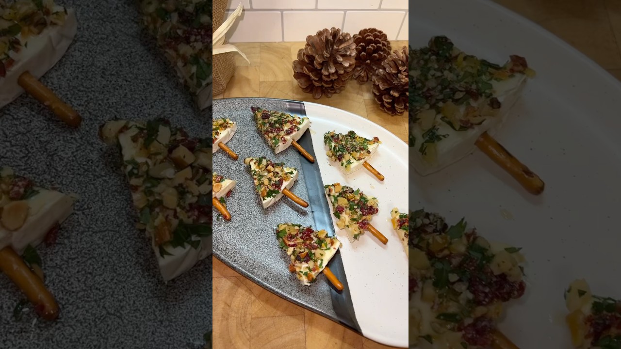 Part 20. Holiday Appetizer Series. Brie Christmas Trees. #shorts ⭐ ...