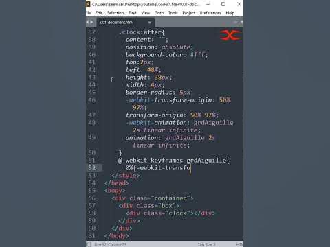 Clock Loader | HTML CSS - YouTube