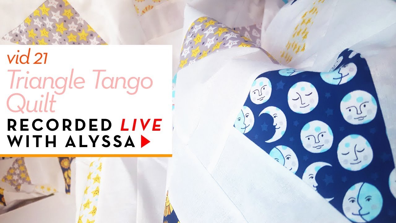 Sewing rows on the Triangle Tango Quilt - vid 21 - Live sewing with ...