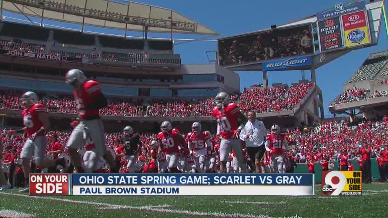 Ohio State spring game held at Paul Brown Stadium - YouTube