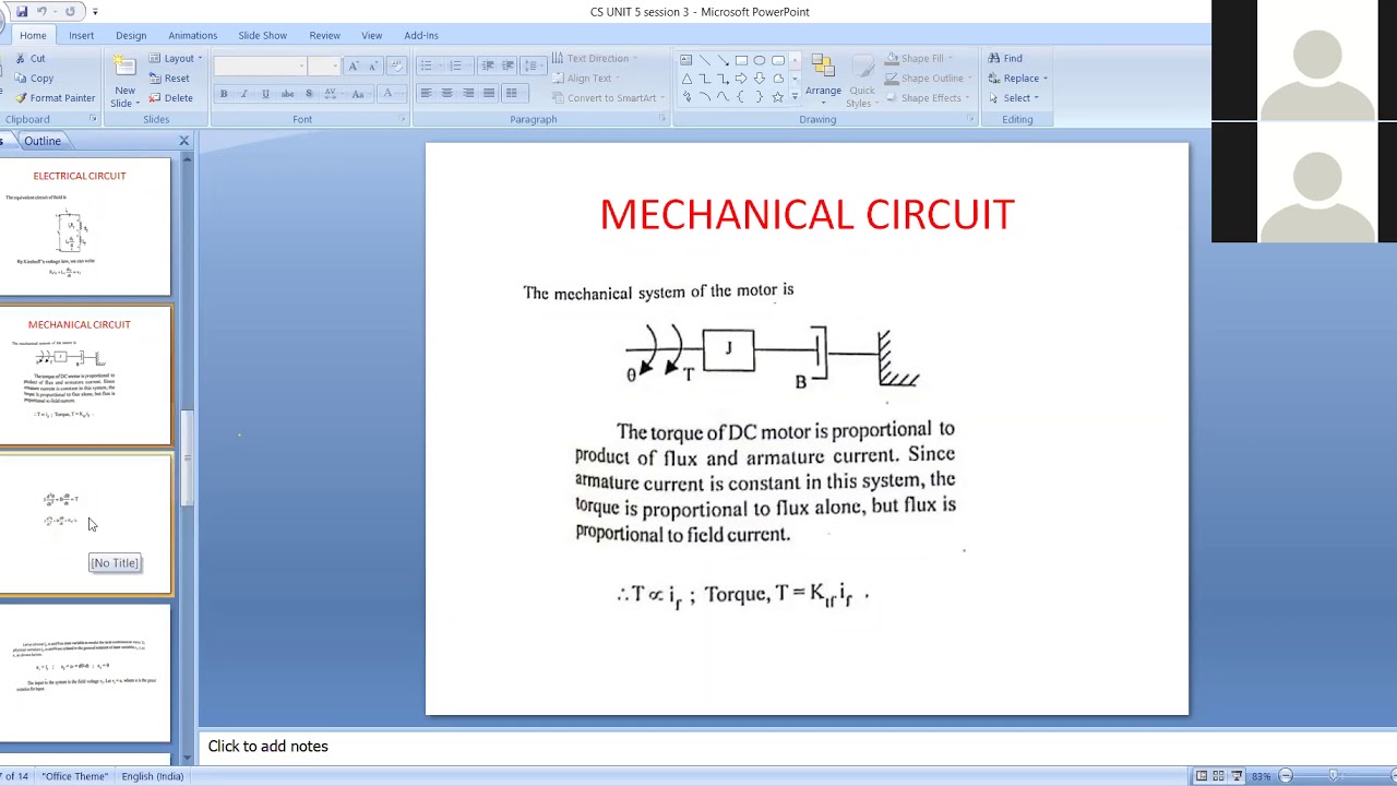 state space model of field controlled DC motor - YouTube