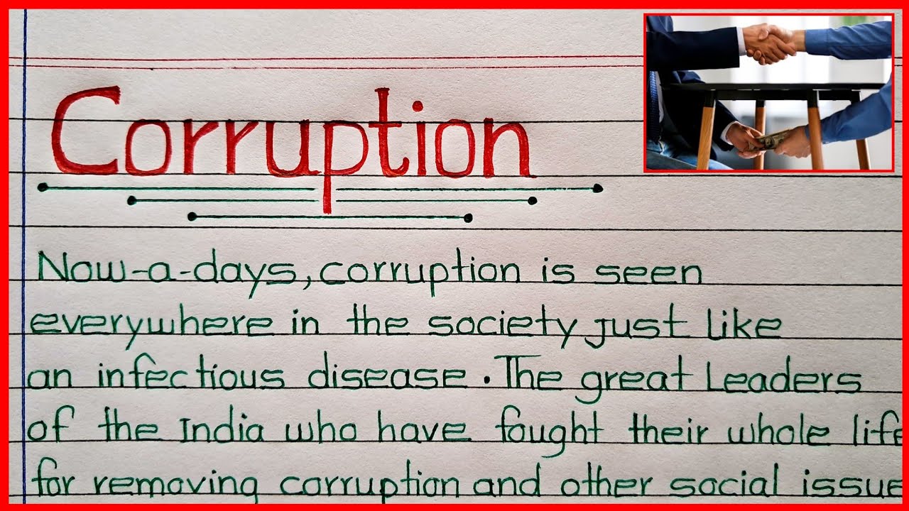 Corruption Essay/Paragraph in English🔥10 lines on Corruption in English ...
