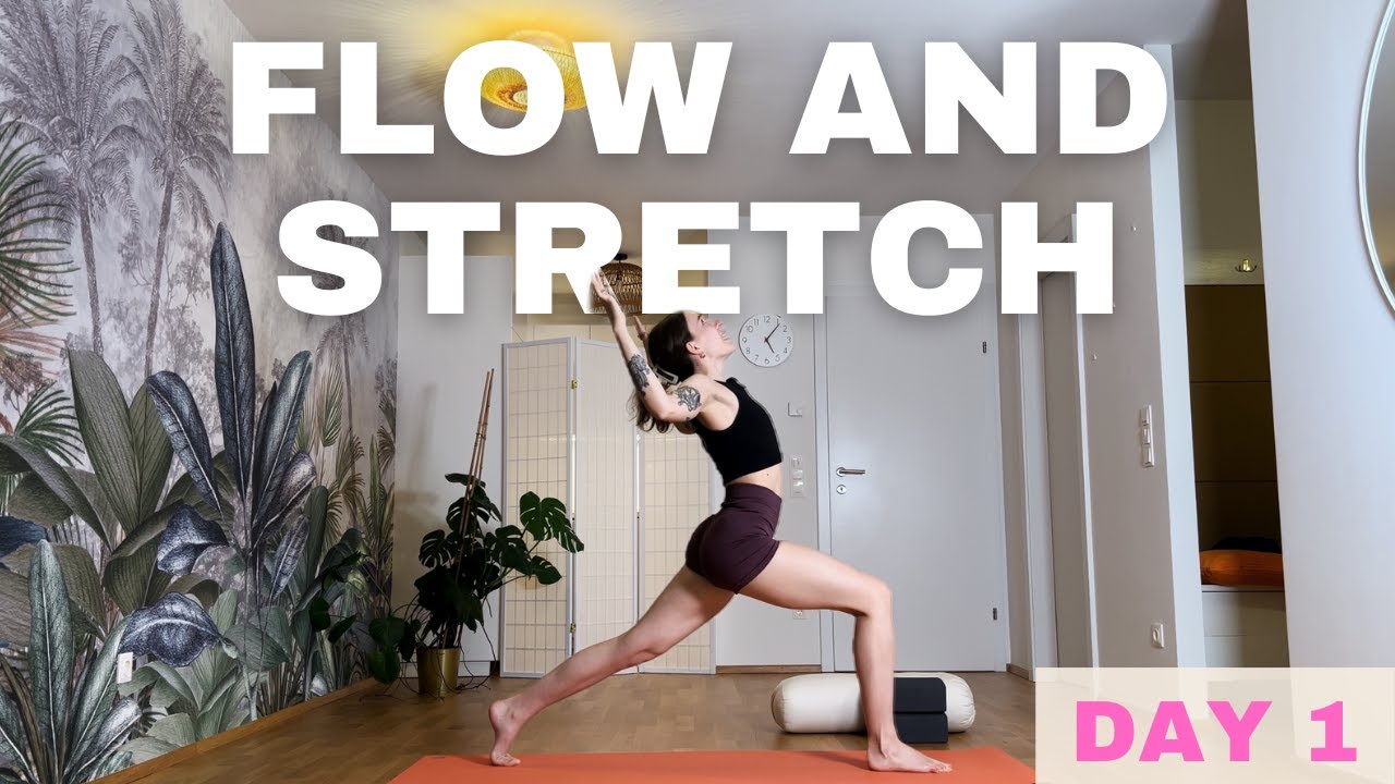 Flow & Stretch 20-minute Vinyasa Yoga - DAY 1 - YouTube