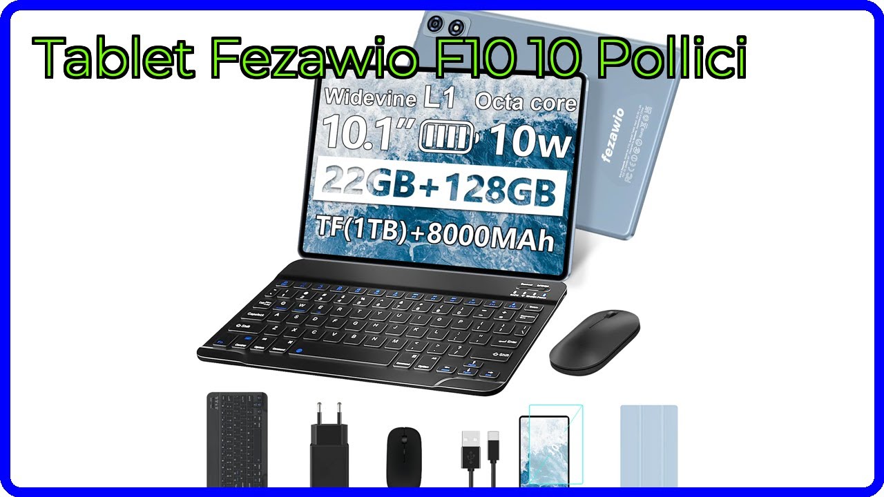 RECENSIONE (2025) : Tablet Fezawio F10 10 Pollici. DETTAGLI ESSENZIALI ...