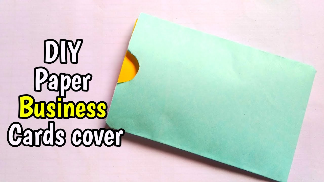 DIY paper business card cover | How to make card cover | paper card ...