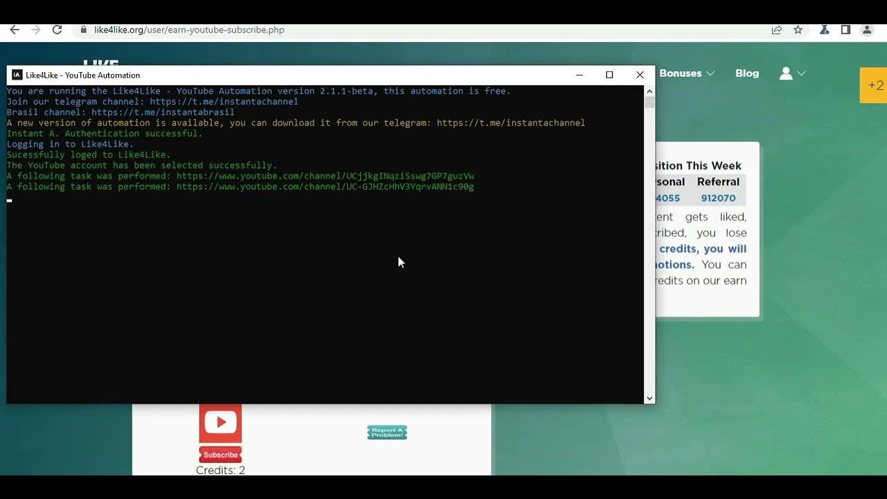 FREE LIKE4LIKE YOUTUBE BOT - INFINITE CREDITS | WORKING 2023 - YouTube