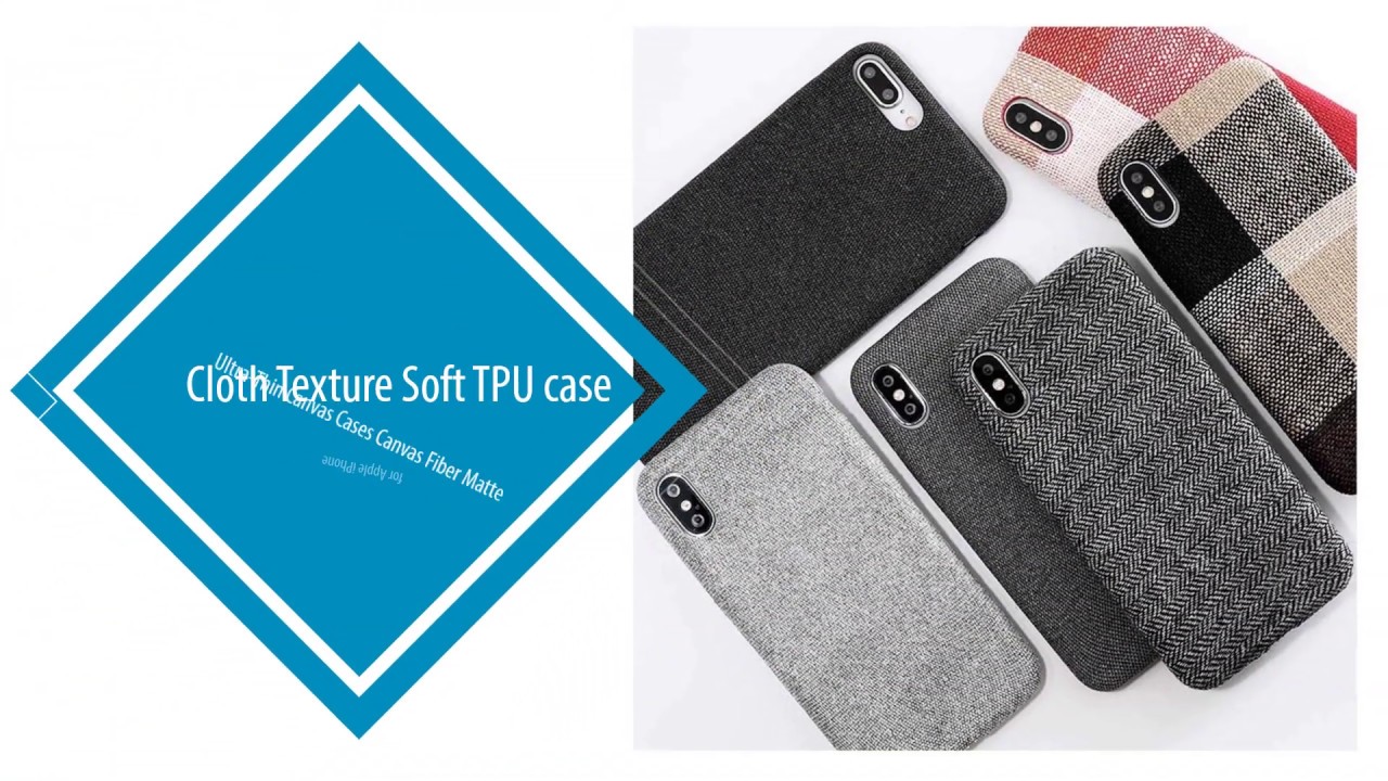 Cloth Texture Soft TPU Ultra Thin Canvas Cases Canvas Fiber Matte ...