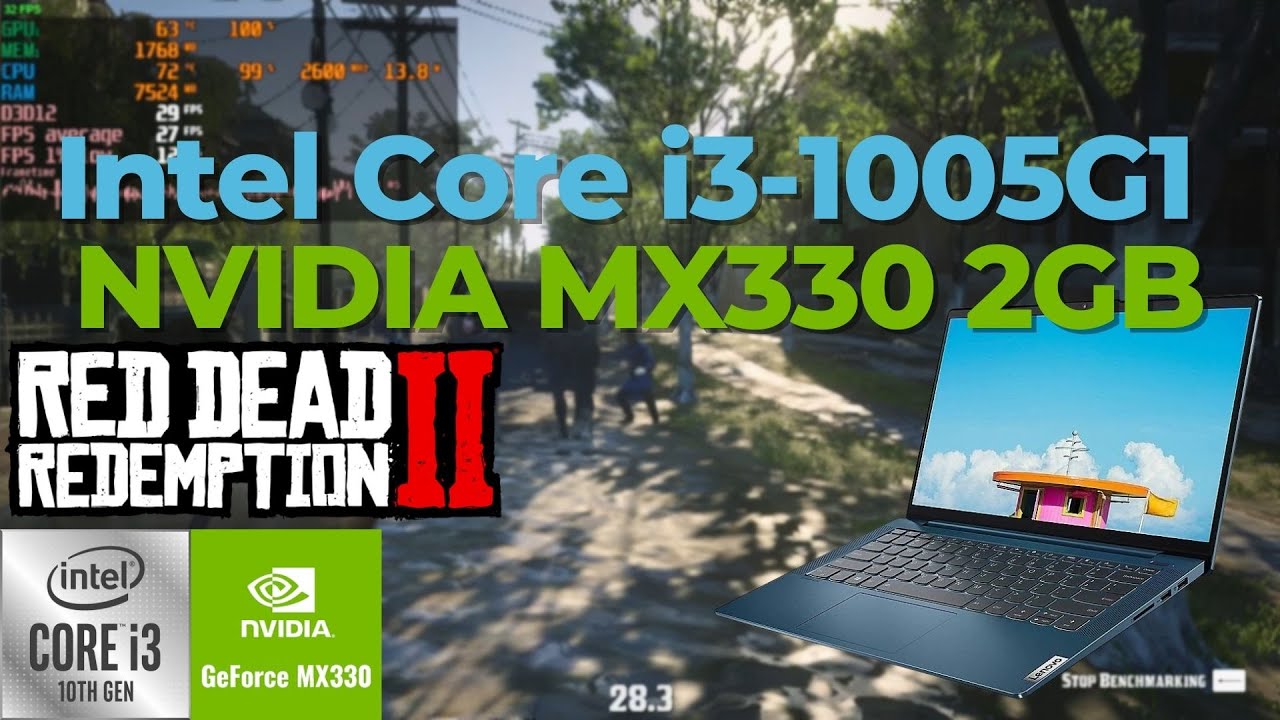 Intel Core i3-1005G1 \ NVIDIA GeForce MX330 \ Red Dead Redemption 2 ...