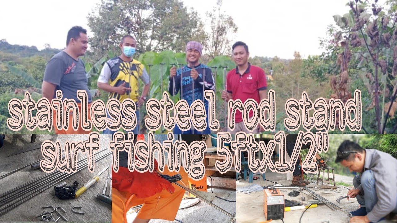 D.i.Y buat stand pancing rod 5ft. untuk pancing 450surf & 480ft - YouTube