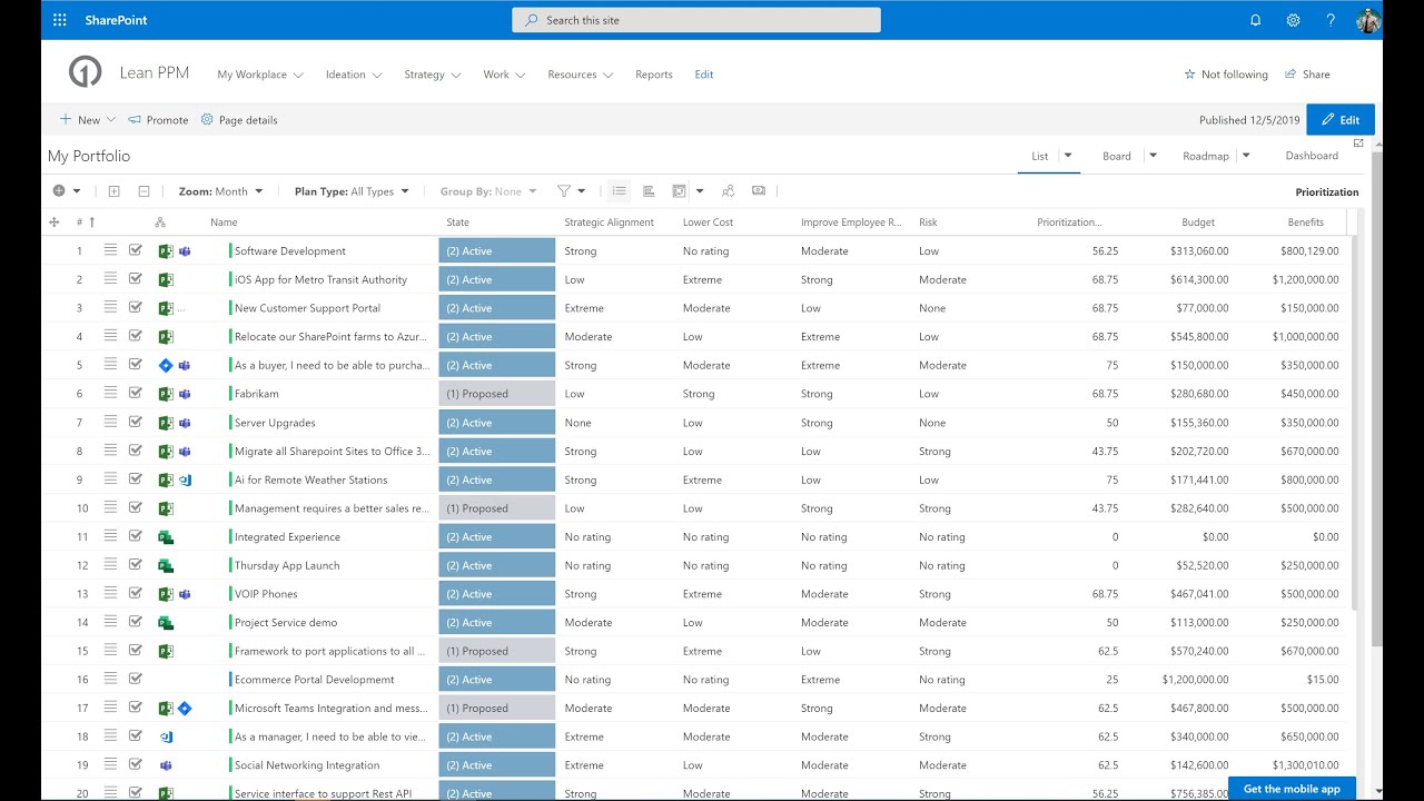 SharePoint Project Management Demo using OnePlan - YouTube