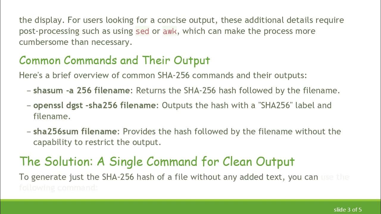 Generate a SHA-256 Hash from the Linux Command Line with Just One Command! - YouTube