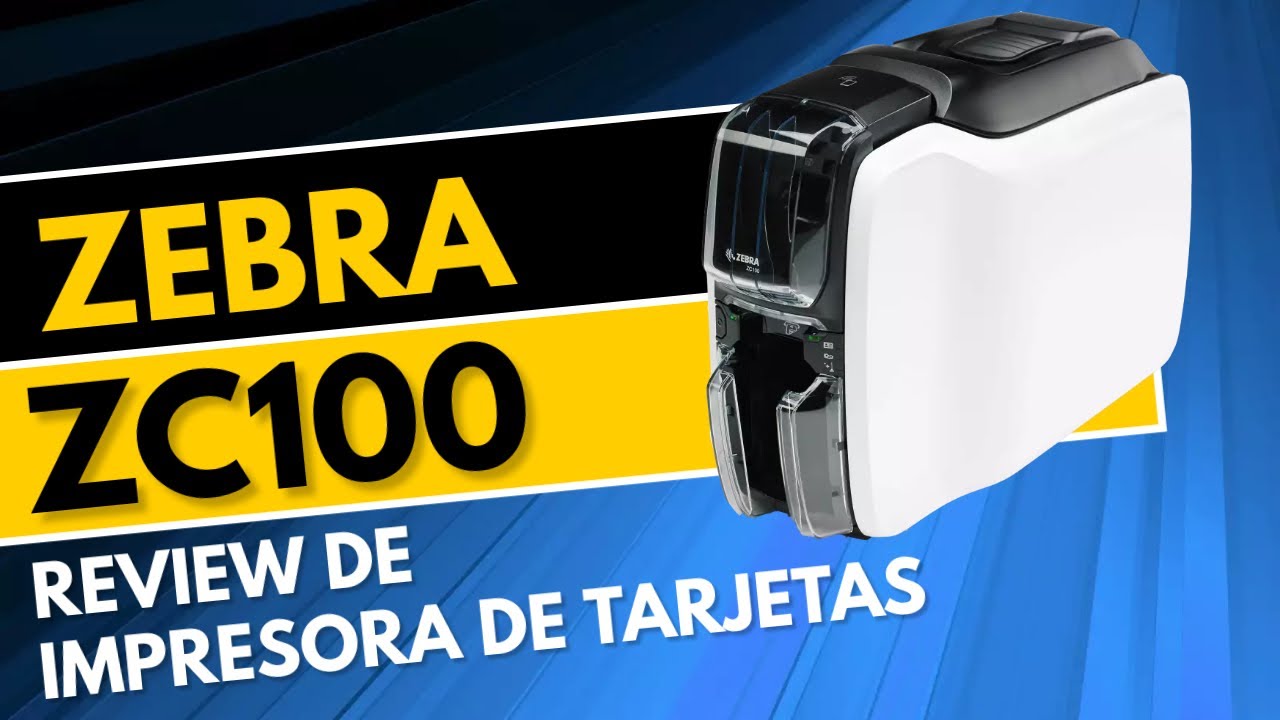Impresoras Zebra ZC100, impresión de tarjetas económica - YouTube